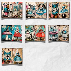 Alice in Wonderland Junk Journal Bundle, Fairytale Junk Journal, Magic ...