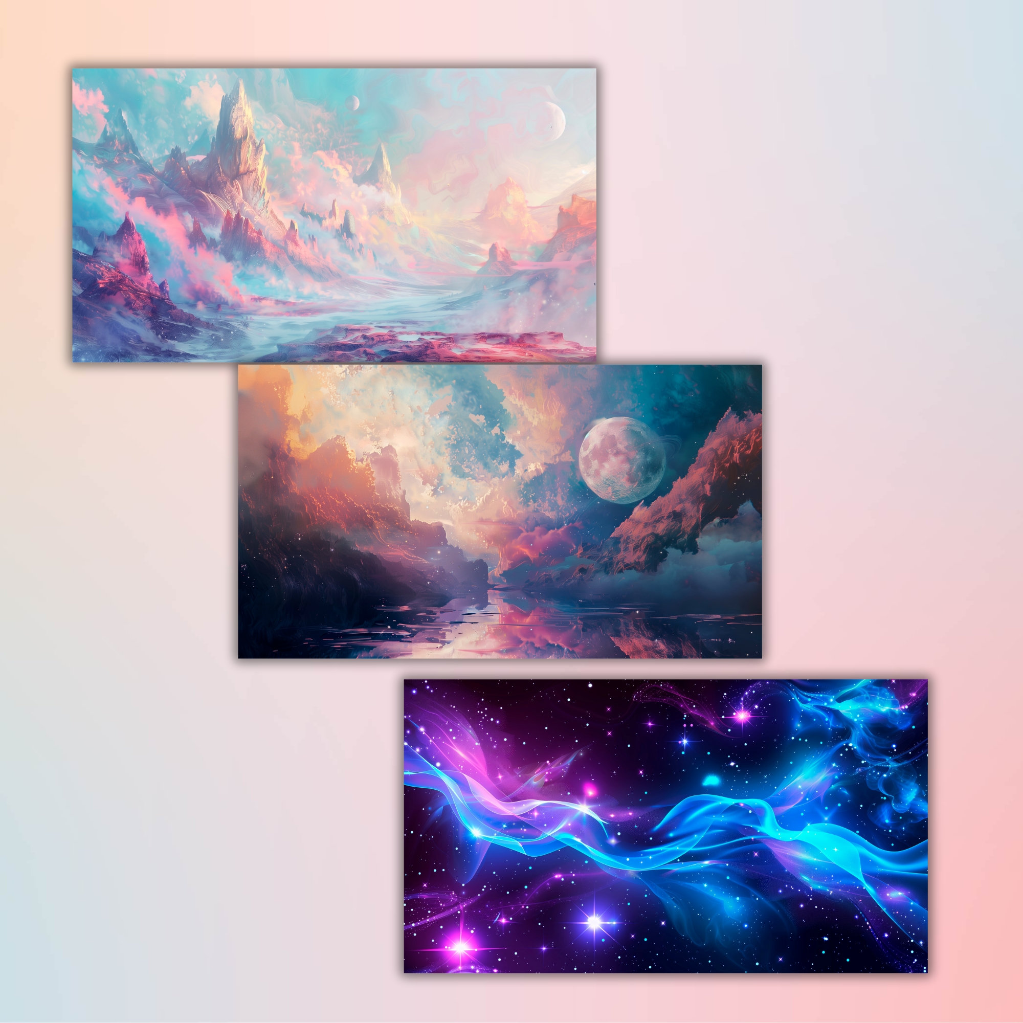 Galaxy Background 16x9 Frame TV, Space Background, Stardust Background ...