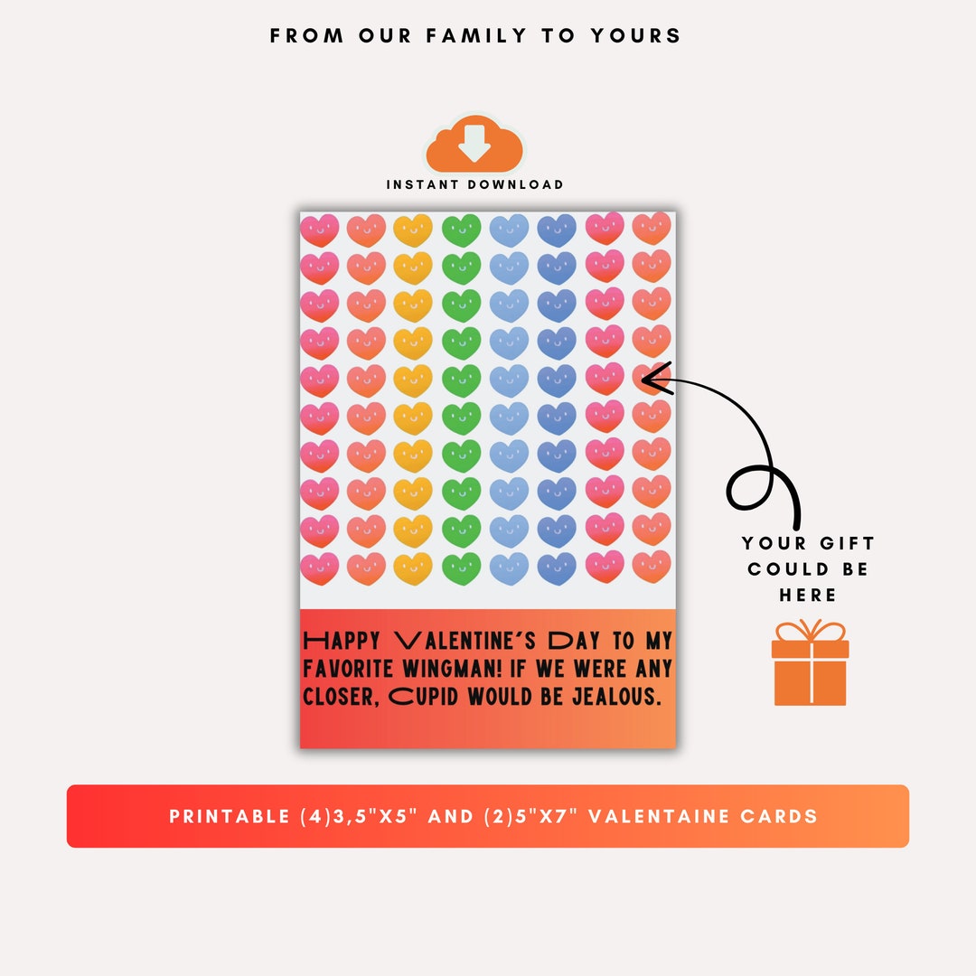 Colorful Love Printable Card, Download Lovecard, Printable Heart ...