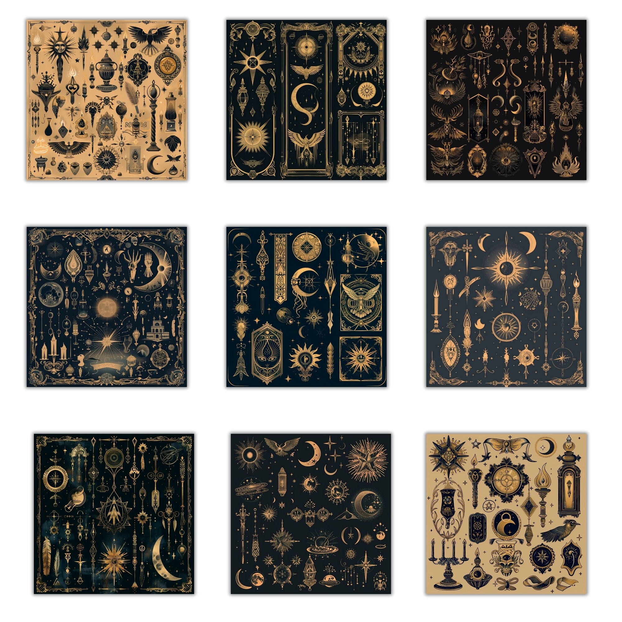 Mystical Journal Digital Paper, Witch Junk Journal Paper Pack ...