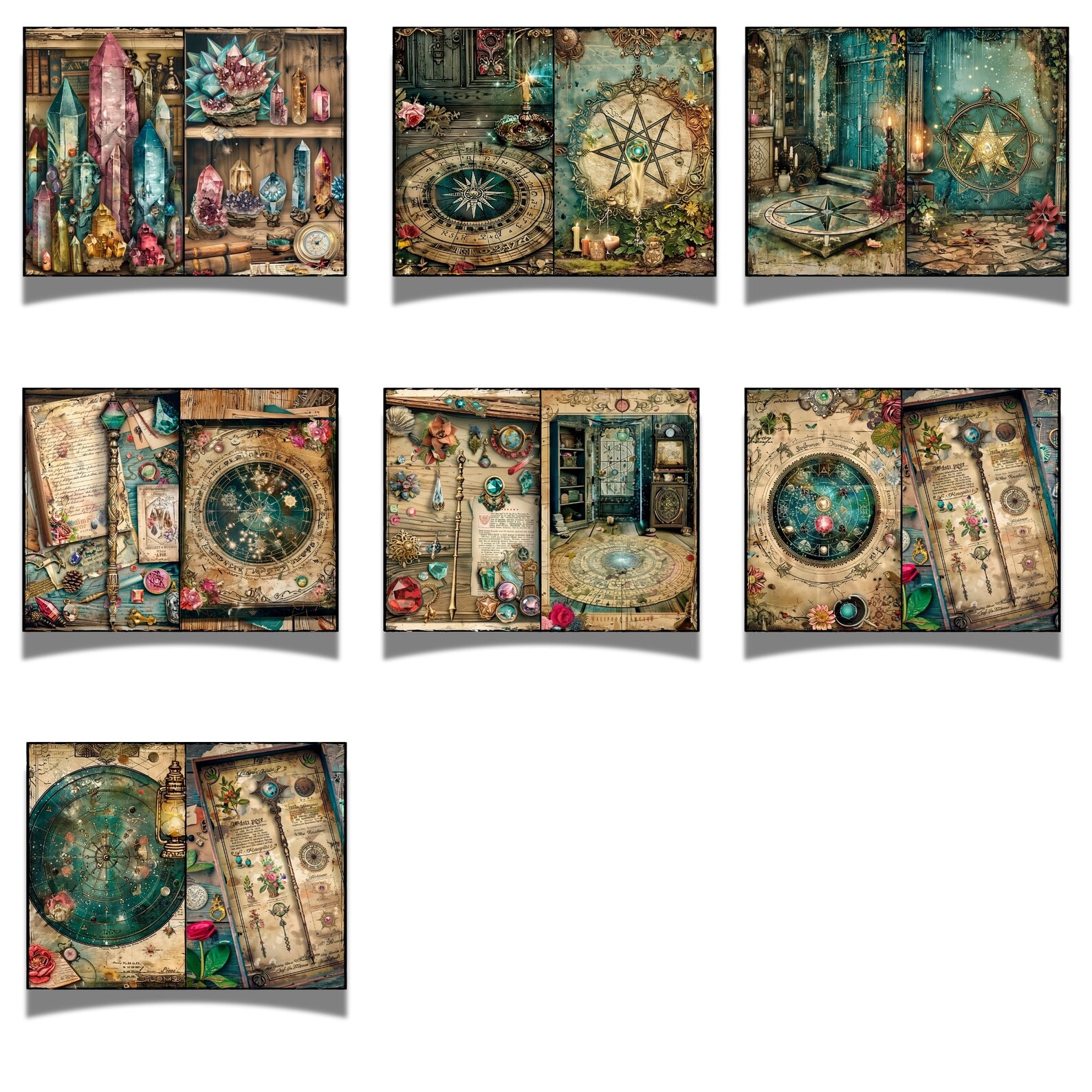 Magical Junk Journal Bundle, Fantasy Collage Printable, Fantasy Kit ...