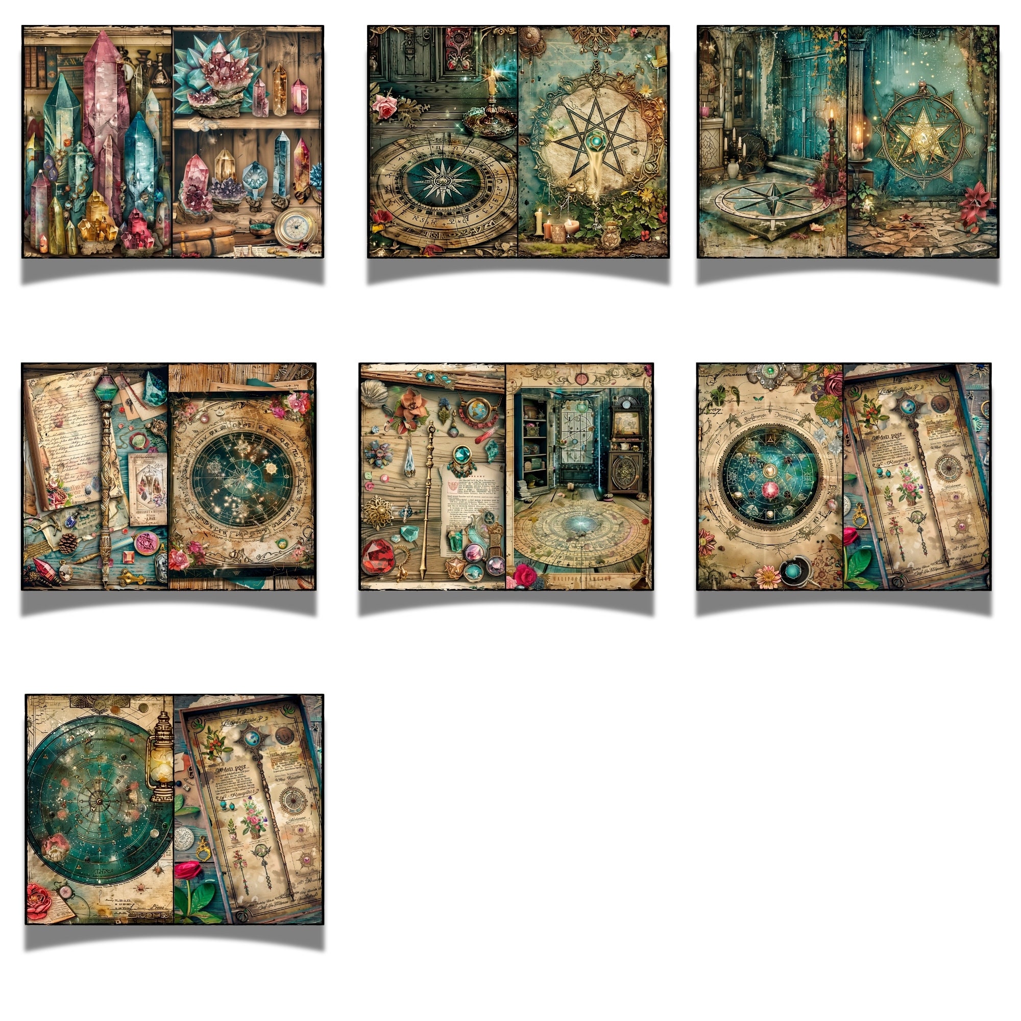Magical Junk Journal Bundle, Fantasy Collage Printable, Fantasy Kit ...