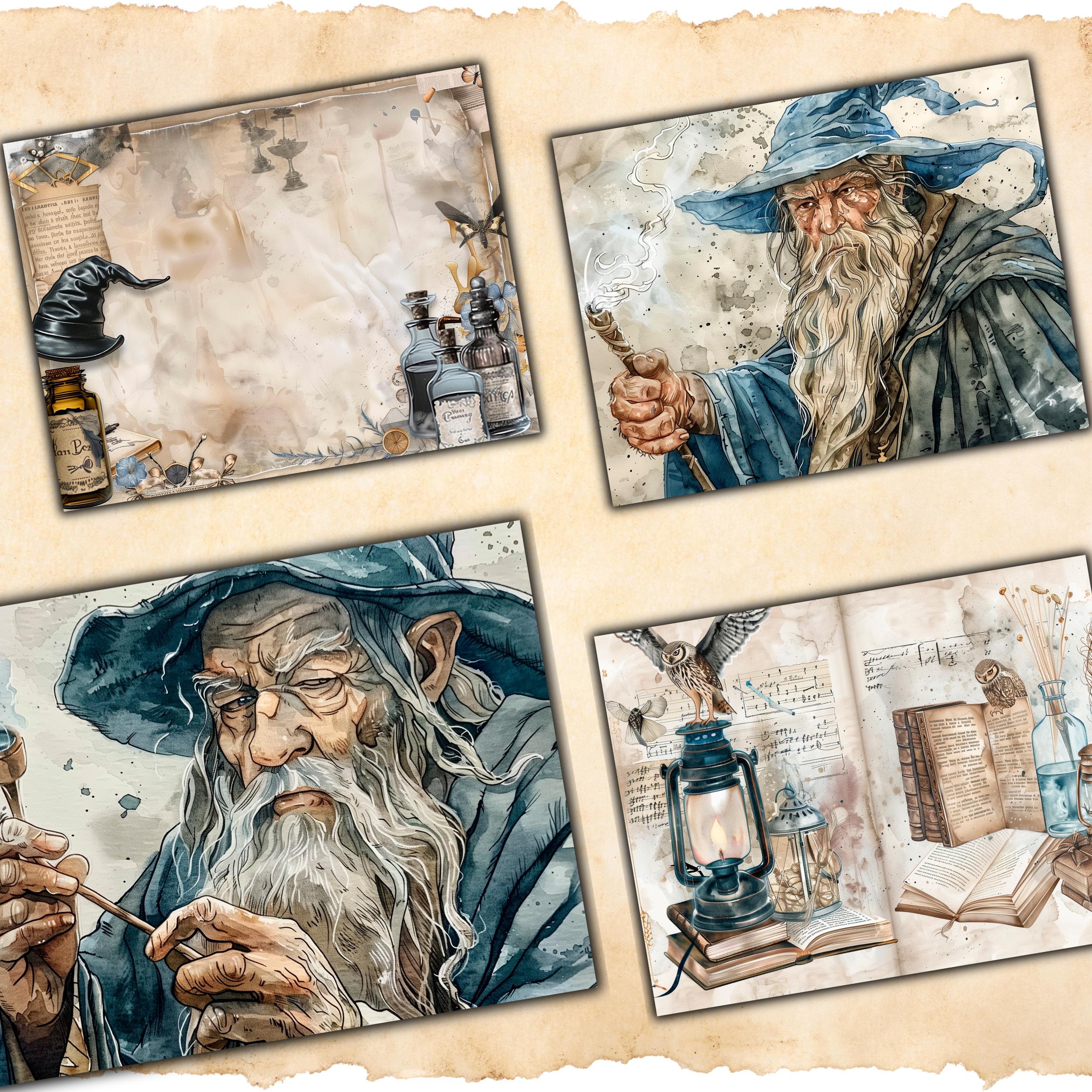 School of Magic Junk Journal Kit, Magic Junk Journal Kit, Wizard ...