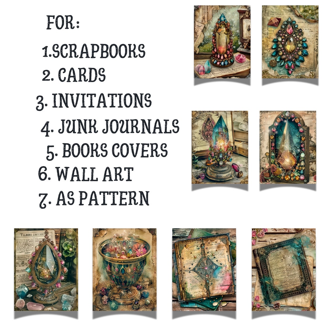 Magical Junk Journal Bundle, Fantasy Collage Printable, Fantasy Kit ...