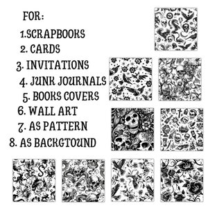 Tattoo Seamless Pattern , Tattoo Themed Patterns, Skull Halloween ...