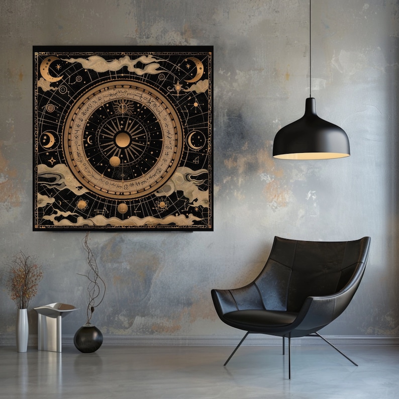 Mystical Galaxy Digital Paper, Download Moon Printable Scrapbook Paper ...