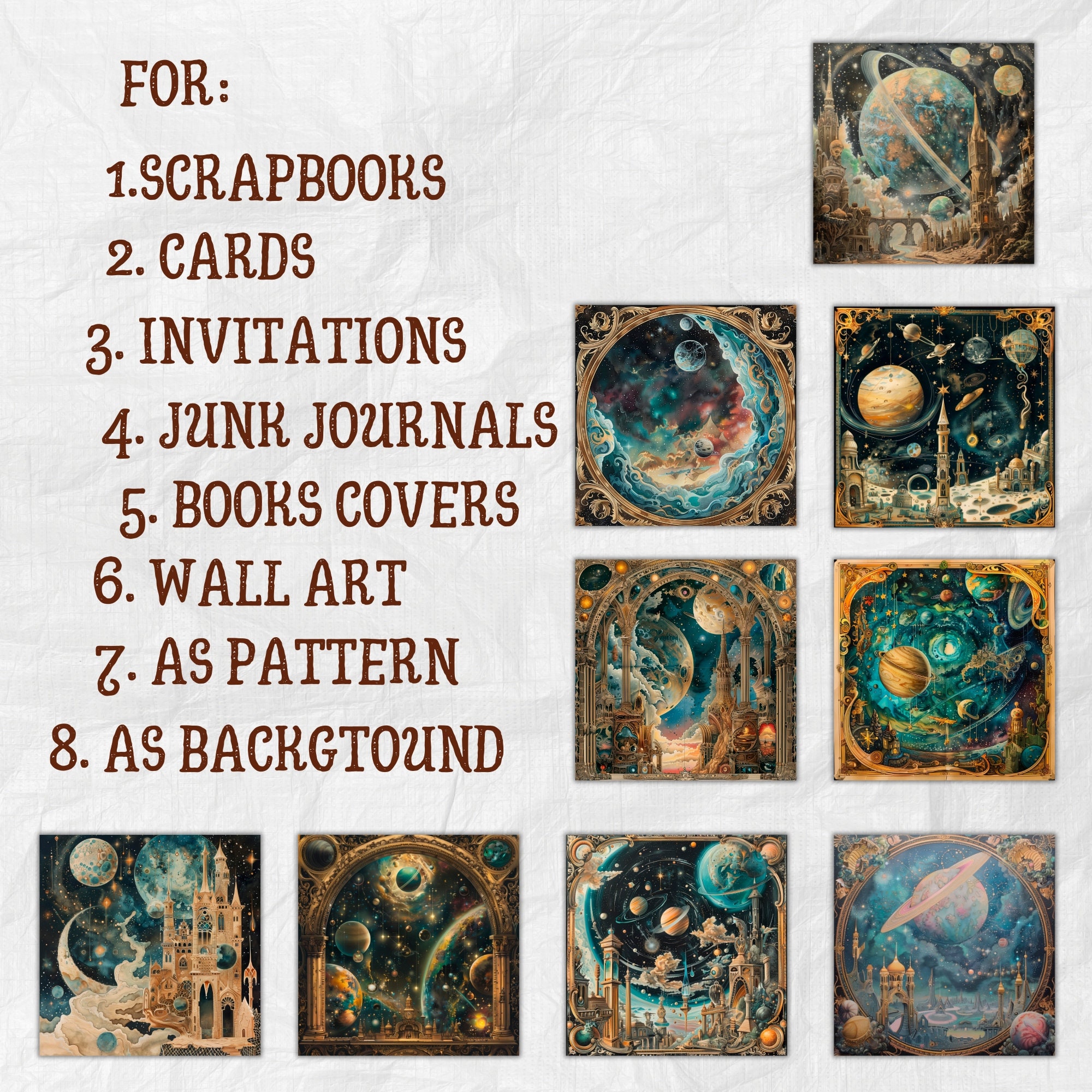 Cosmic Pattern Printable, Galaxy Backdrop, Outer Space Paper, Magic ...