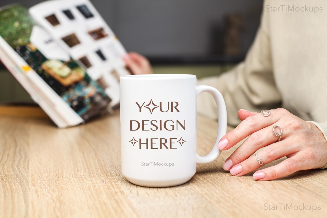 Coffee Mug Mockup 15 Oz Real Mock up Mug Printify Ceramic Mug Mock-up ...
