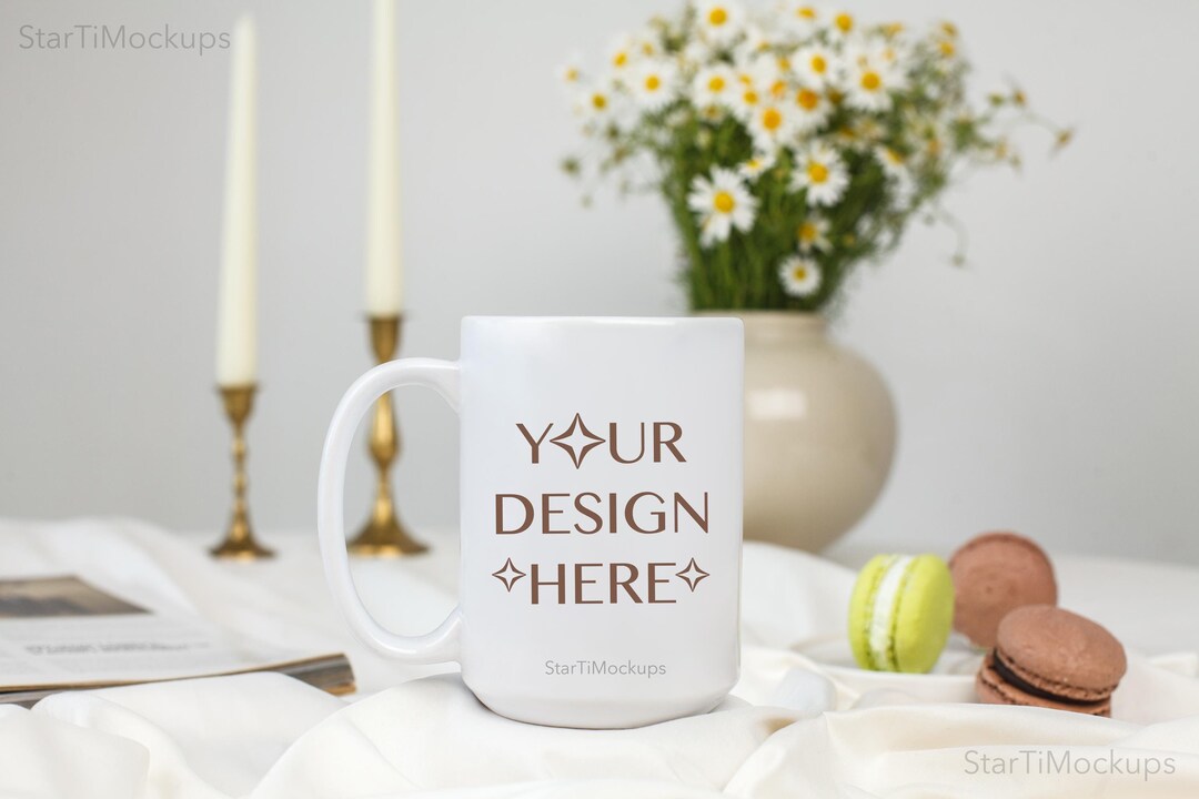 Coffee Mug Mockup 15 Oz Realistic Mock up Mug Cute Cup Mock-up - Etsy