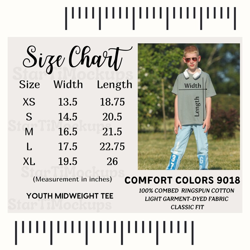 Size Chart for Kids - Etsy