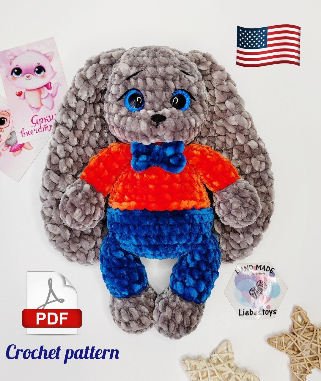 No-sew Bunny Boy Crochet Pattern PDF/ Amigurumi Pattern / Crochet Plush ...