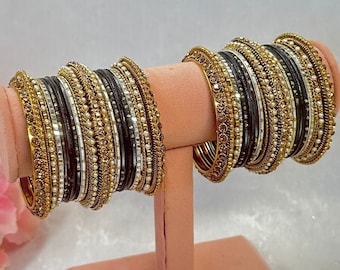 Small Black Velvet Bangle Set - Etsy