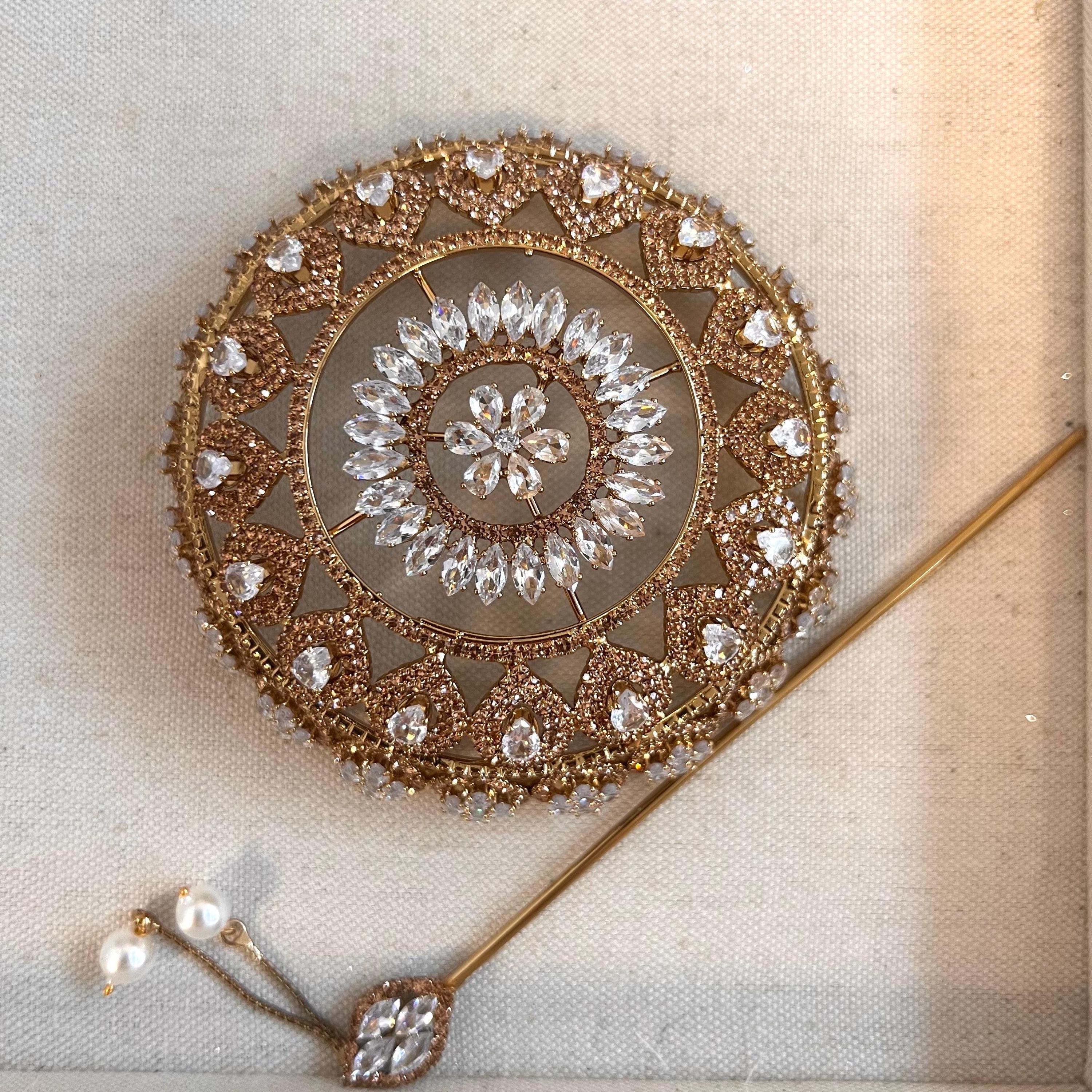 Crystal Bun Hair Accessory Beautiful Bridal Wedding Guest Unique Style ...