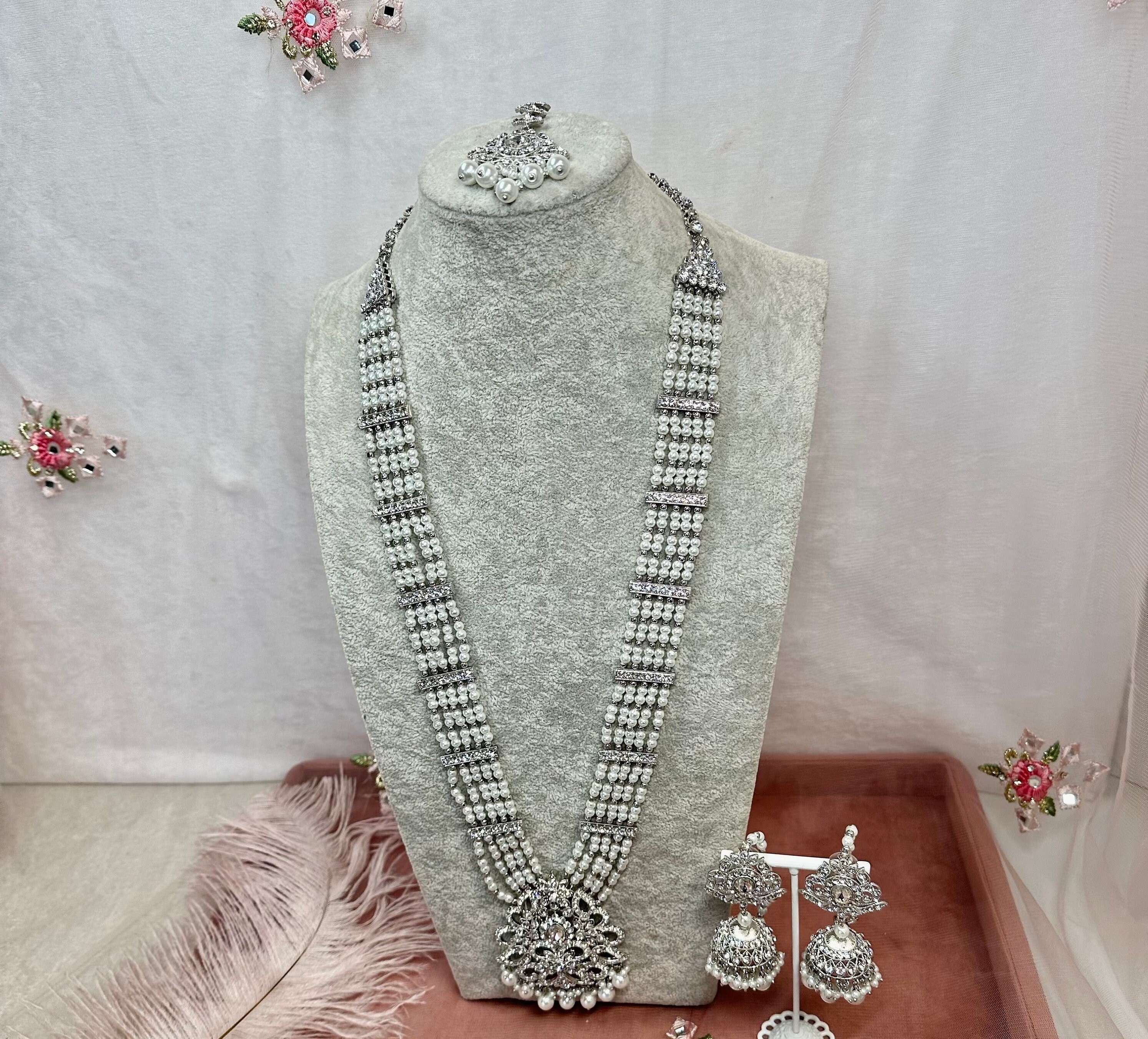Sparkly Silver Mala Set
