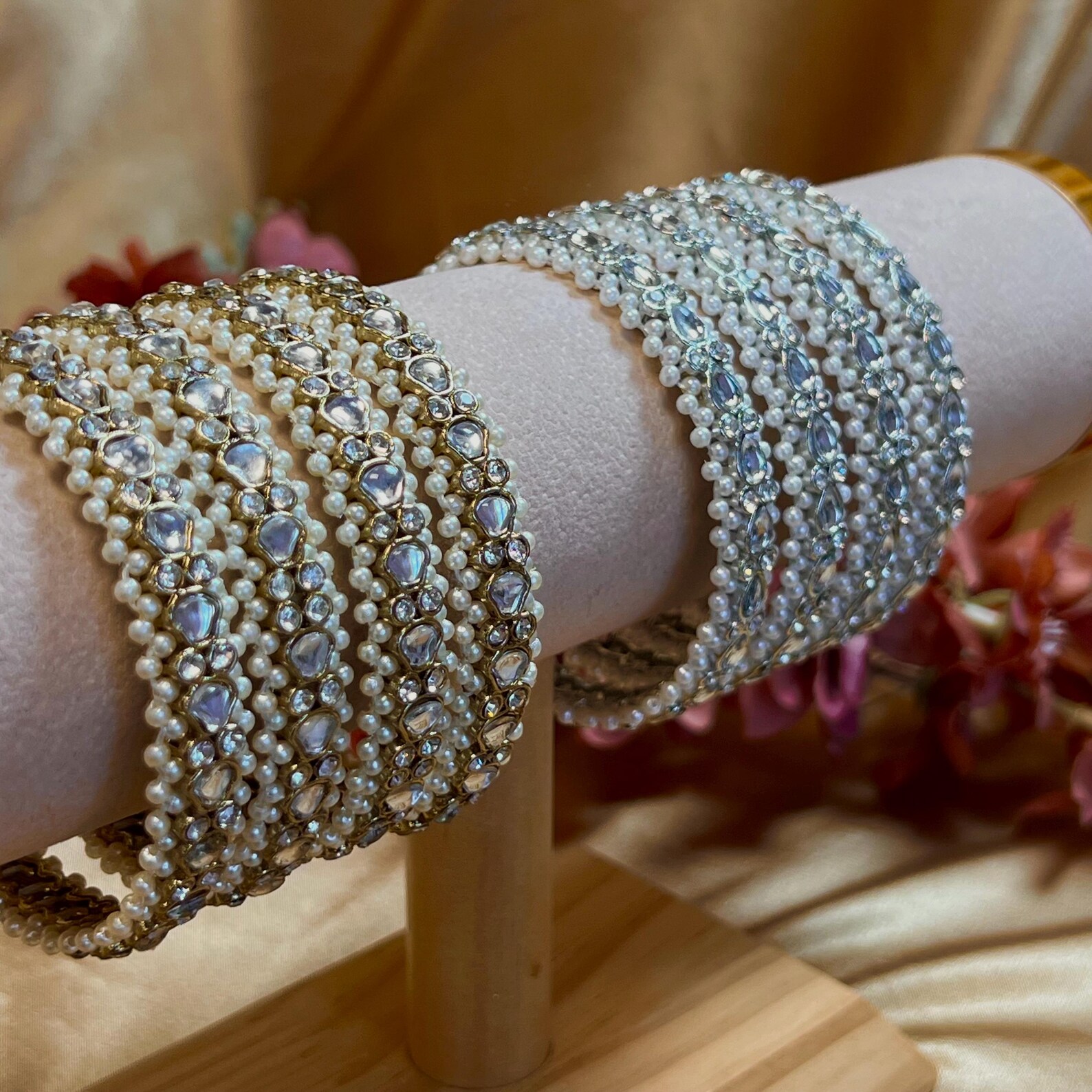 Chunky Jhumka Bangles (pair)/indian/ Pakistani/jewelley/ Fashion ...