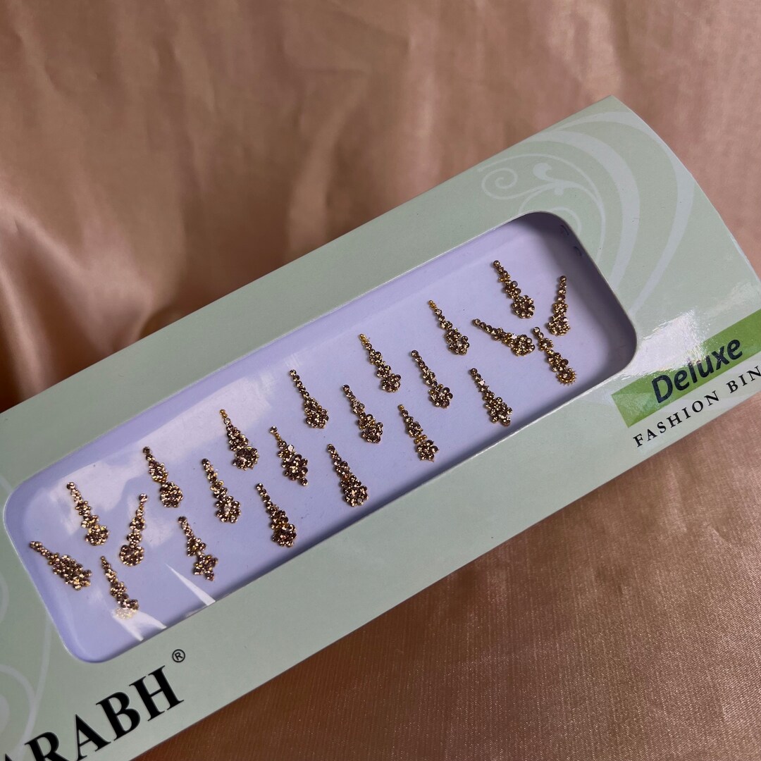 Golden Long Bindi Pack /bindiya/ Chanlo/ Indian Accessory/ Forehead - Etsy