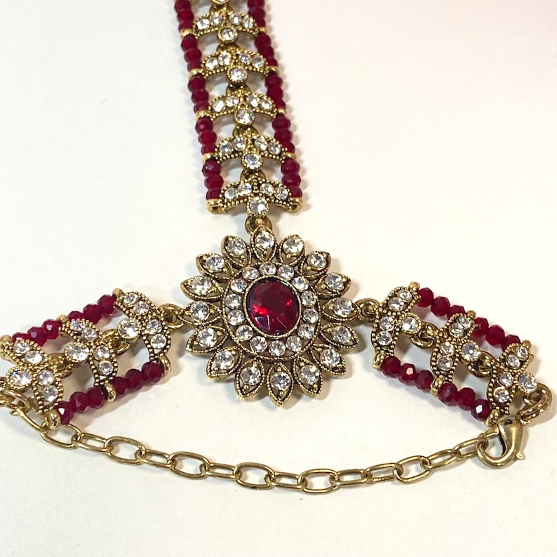 Hand Harness - Red/ Fashion Jewellery/ Gift for Women/indian/pakistani ...