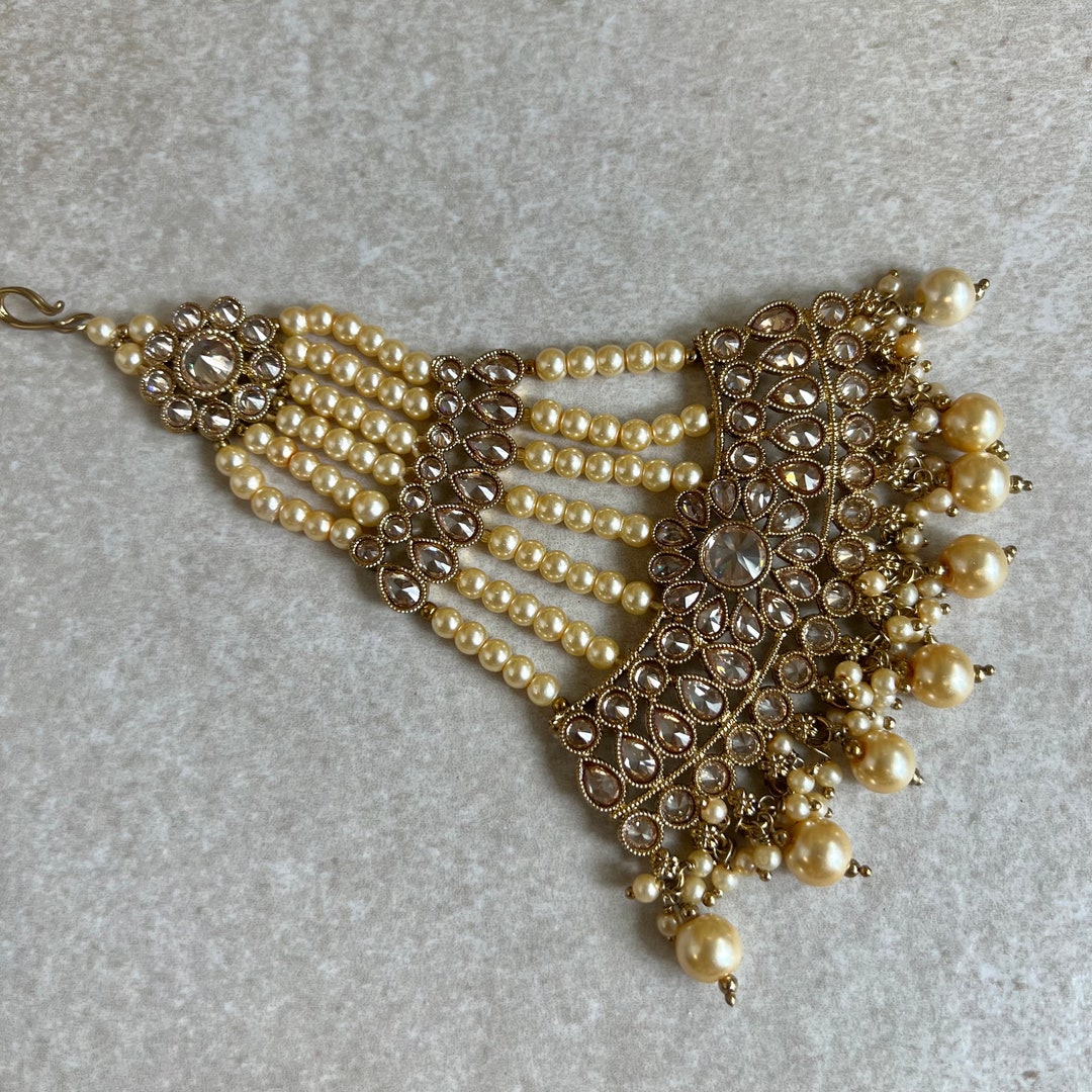 Champagne Jhumar/ Passa/ Indian/ Pakistani Style/headpieces - Etsy