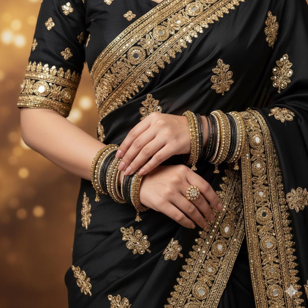 Small Black Bangle Set/indian/ Pakistani/jewelley/ Fashion Bracelet - Etsy