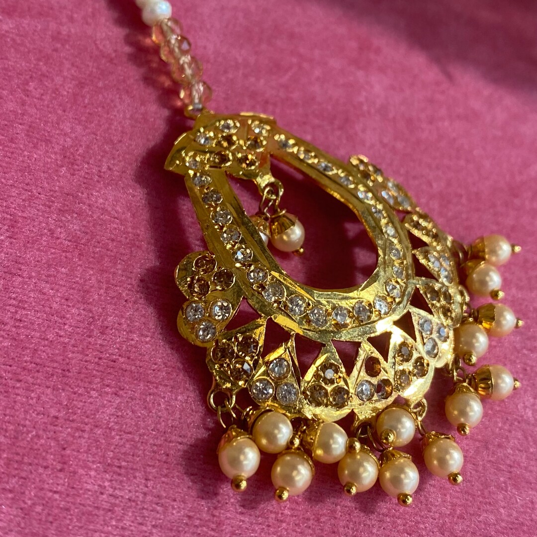 FLASH SALE Half Price Gold Plated Tikka-faulty!/ Tikli/ Indian/ Pakistani Fashion Jewellery ...