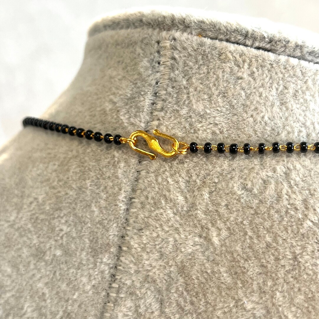 Black and Gold/mangal Sutra Style/thin Long Necklace Chain/ Mala ...