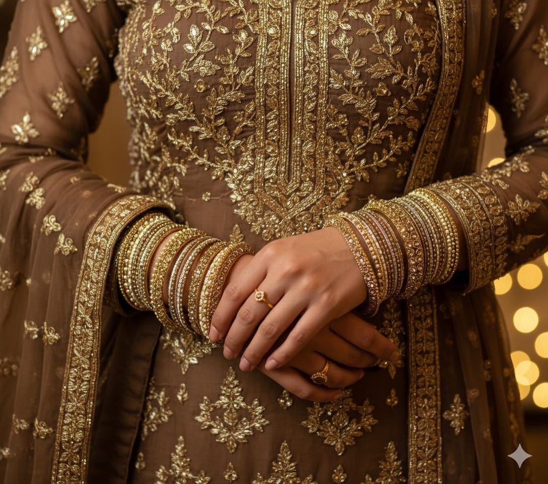 Small Brown Bangle Set | Indian Pakistani Jewelry | Fashion Bracelet ...