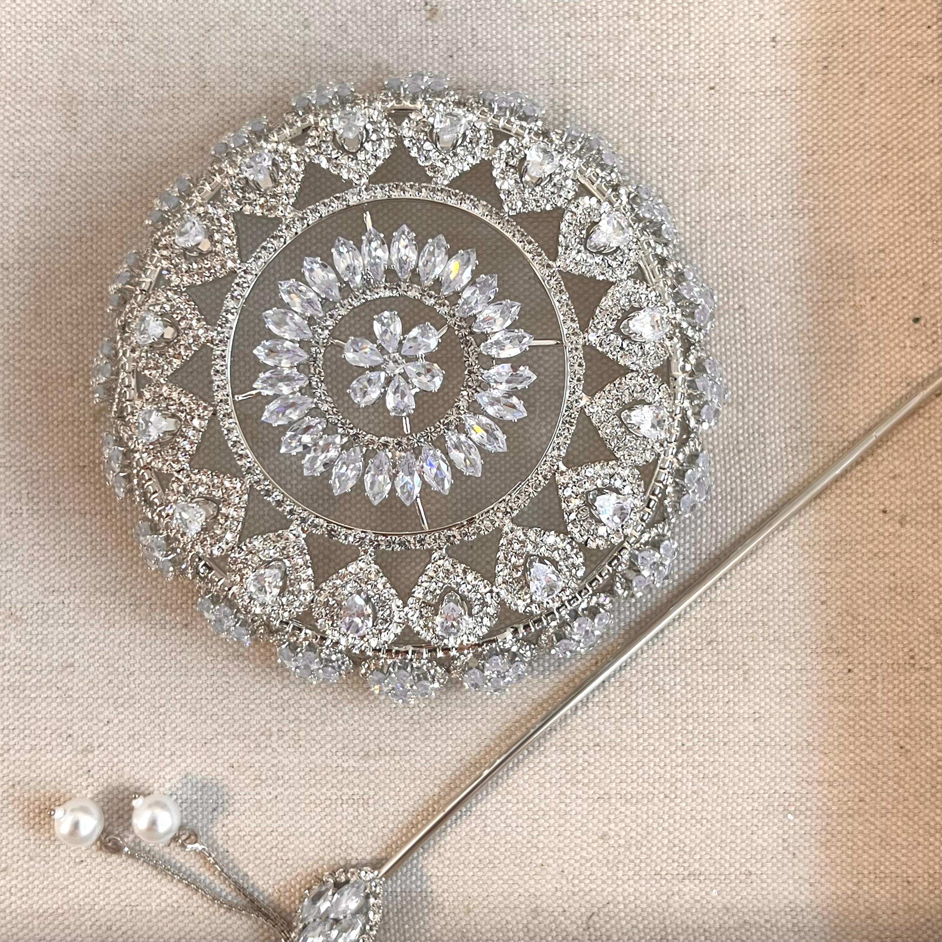 Crystal Bun Hair Accessory Beautiful Bridal Wedding Guest Unique Style ...