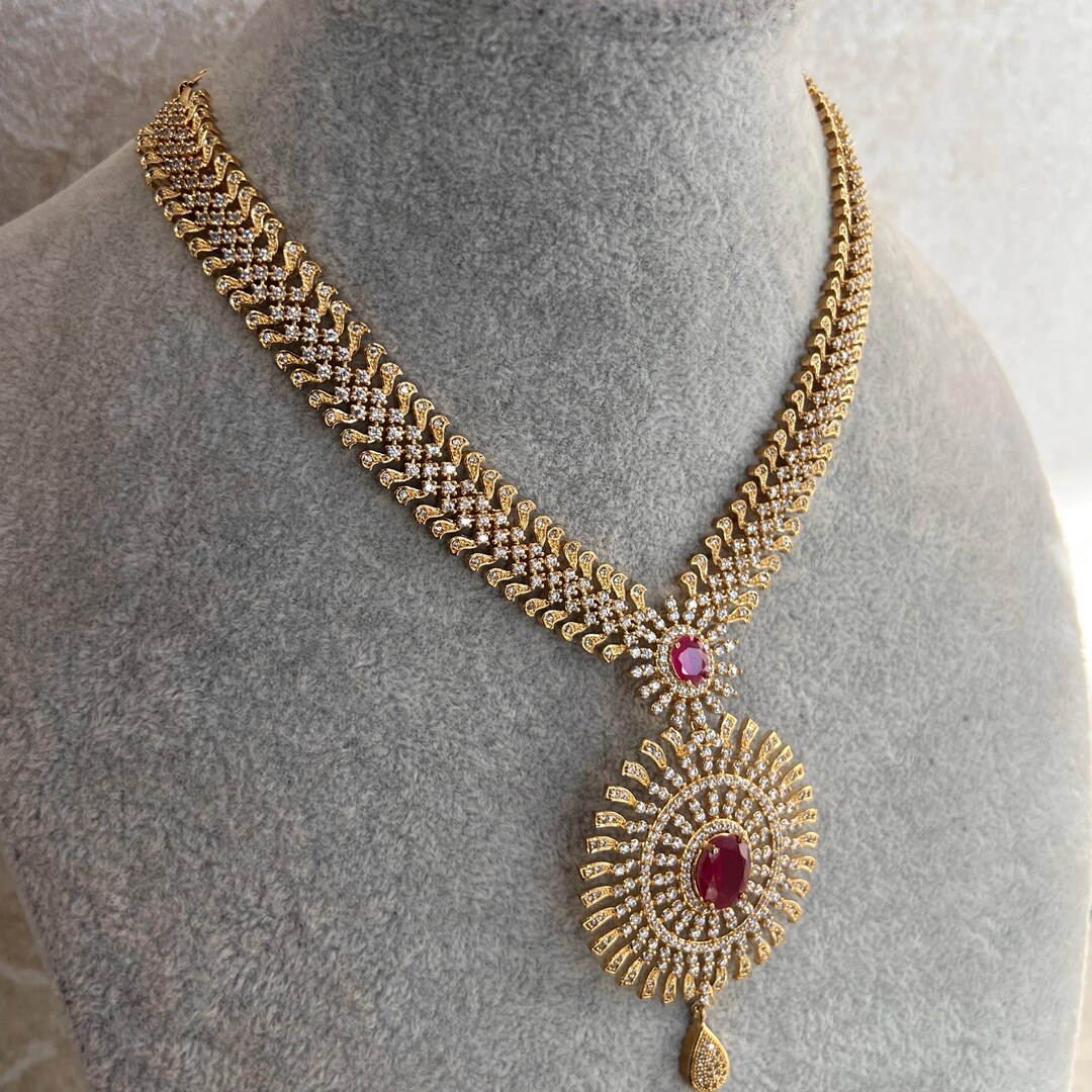 Rani Pink Gold Pearl Short Mala Necklace Only Single Statement Piece ...