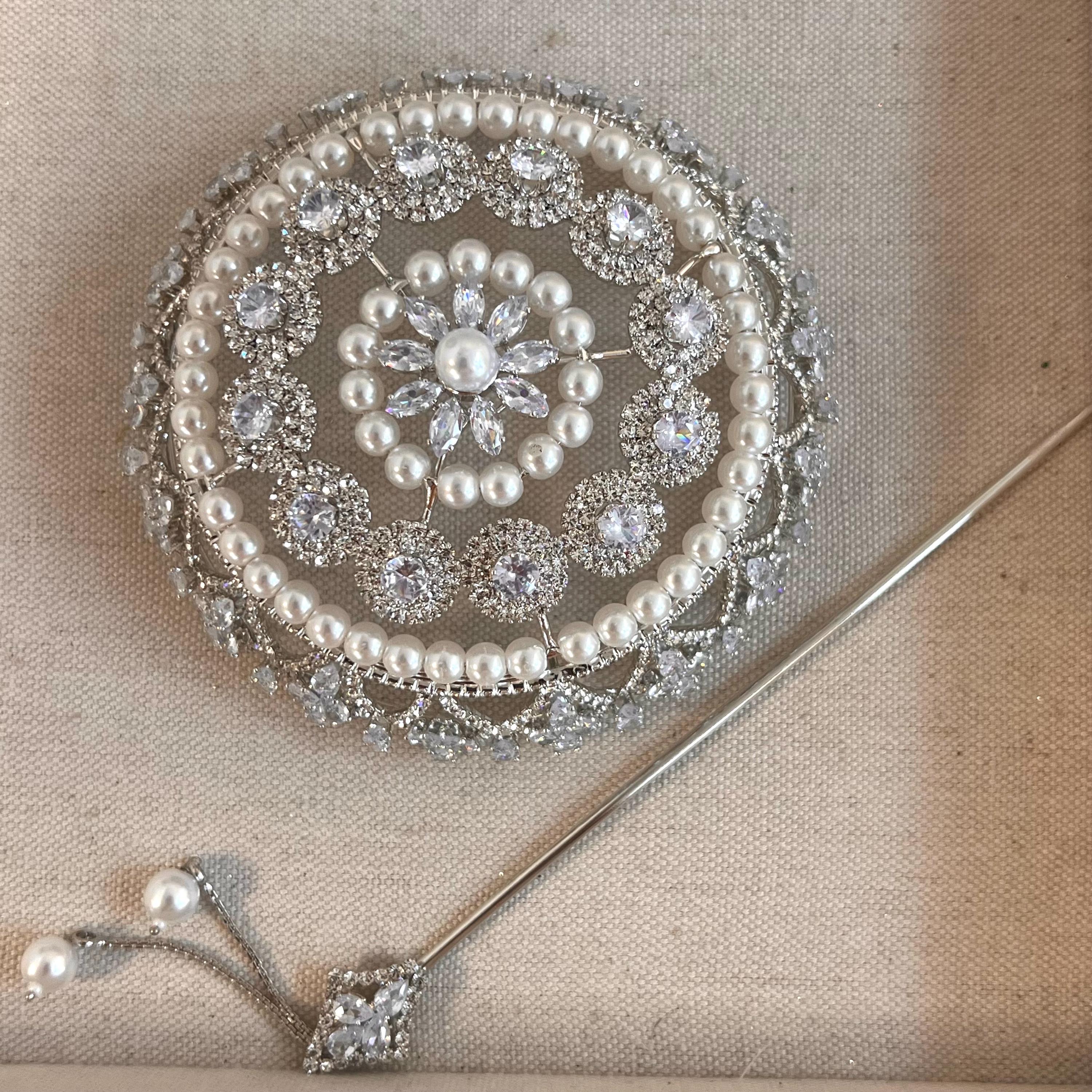Crystal Bun Hair Accessory Beautiful Bridal Wedding Guest Unique Style ...