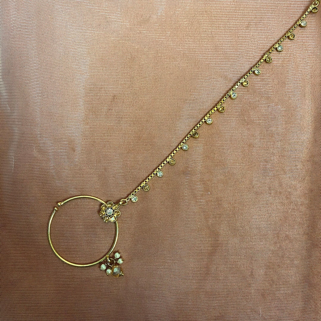 Non-piercing Nose Ring - Golden (left)/ Fashion Jewellery/ Gift for ...