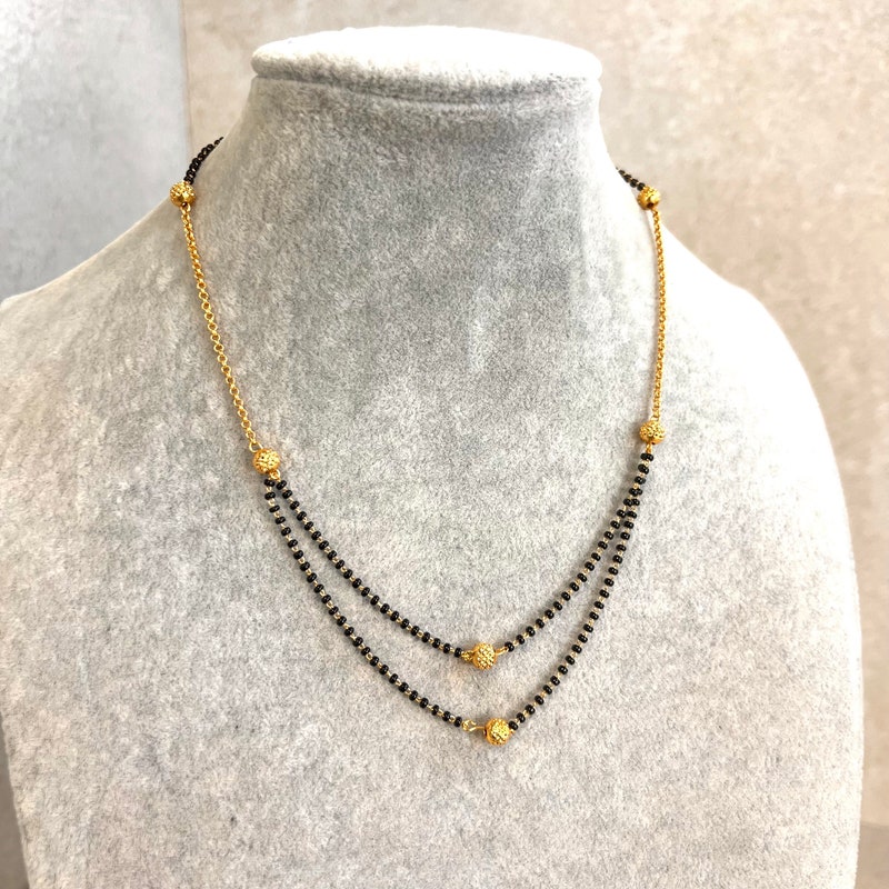 Black Mangalsutra Long - Etsy UK