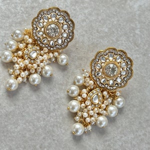 Faux Kundan Clear Pearl Choker Set Earring/ Tikka/ Tikli/ Indian ...