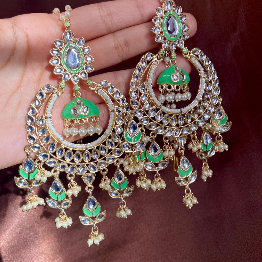 Meenakari/ Indian/ Pakistani Style/ Two Colour Options Hand Painted ...