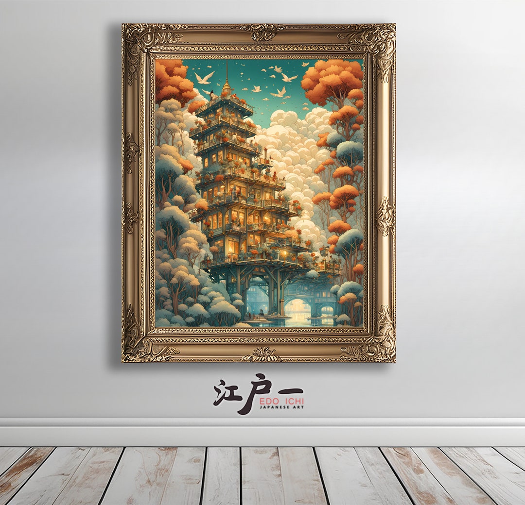 Cloudwrapped Spire, High-quality Printable Wall Art, Digital Download ...