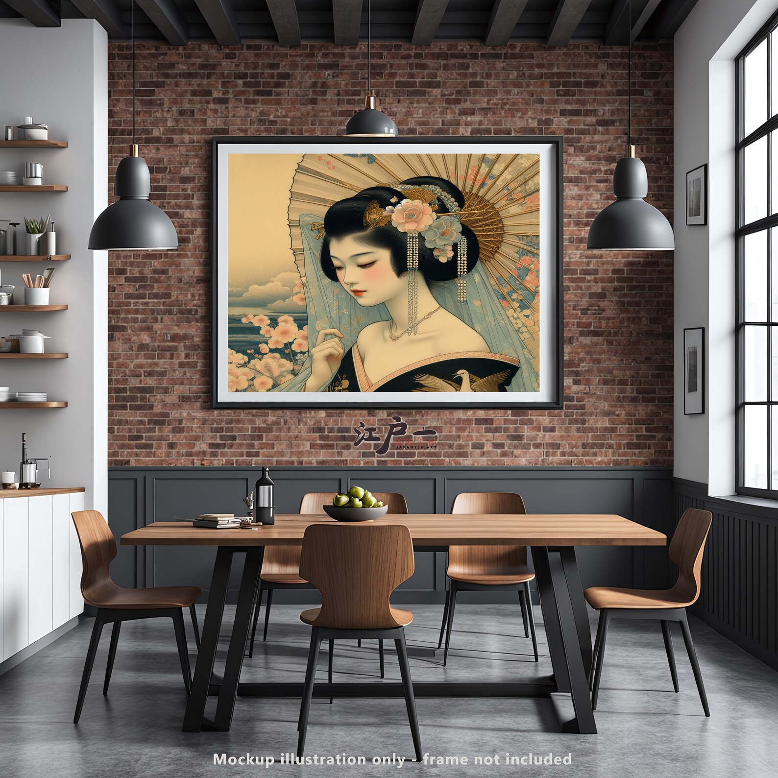 Geisha Grace, Edo Japanese Poster, Wall Art, Home Decor, Ukiyo-e Art Print, Living Room Prints ...