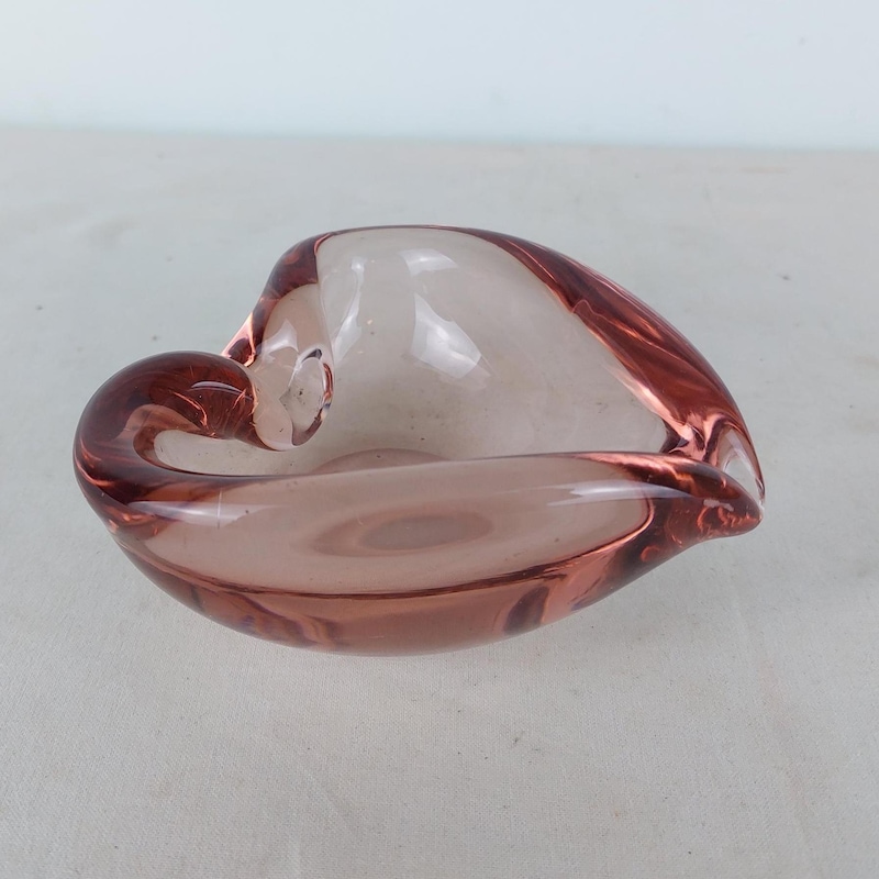 Red Glass Ashtray - Etsy