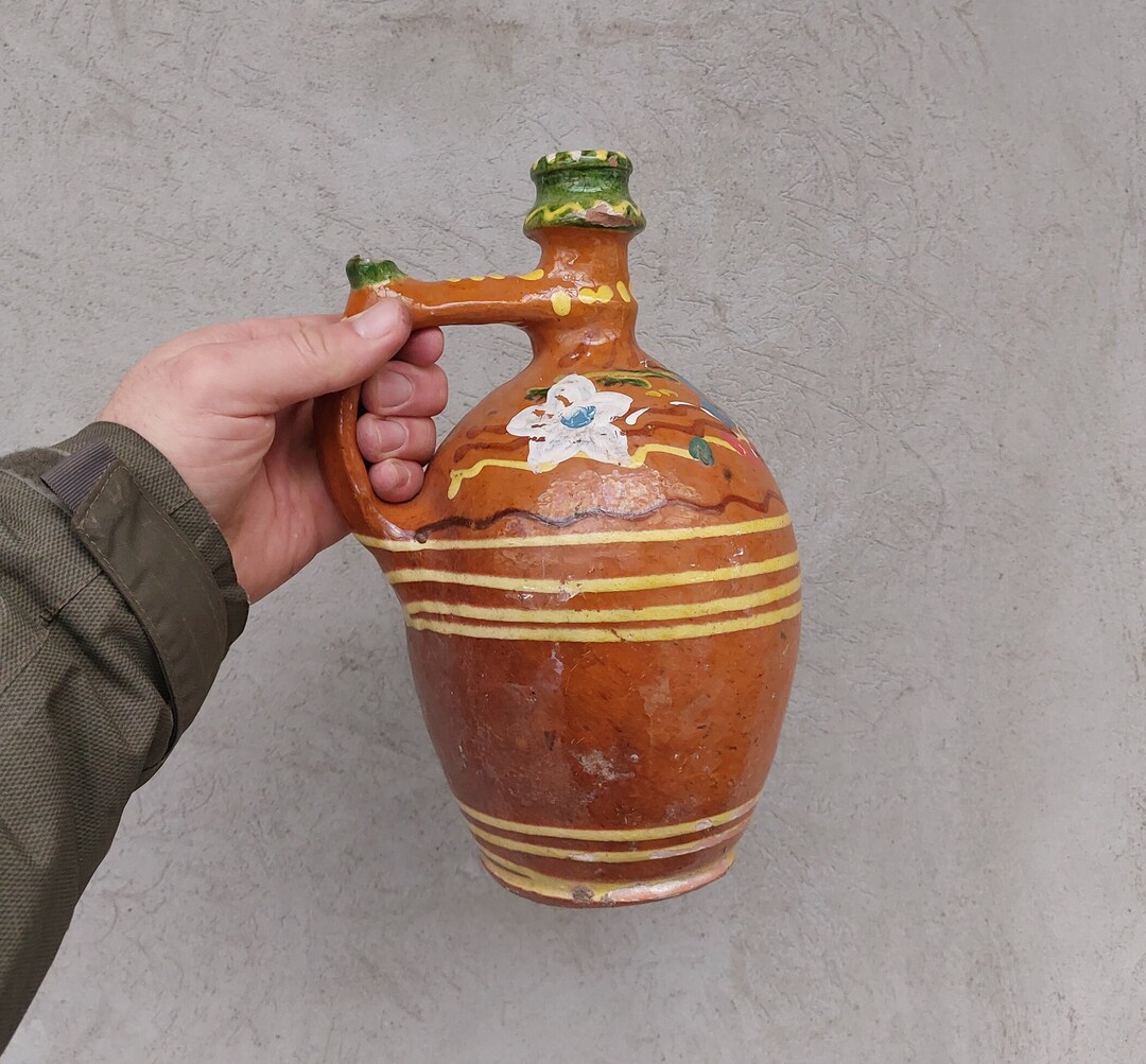 Primitive Jug, Vase, Primitive Art, Clay Vase, Pottery Vase ...