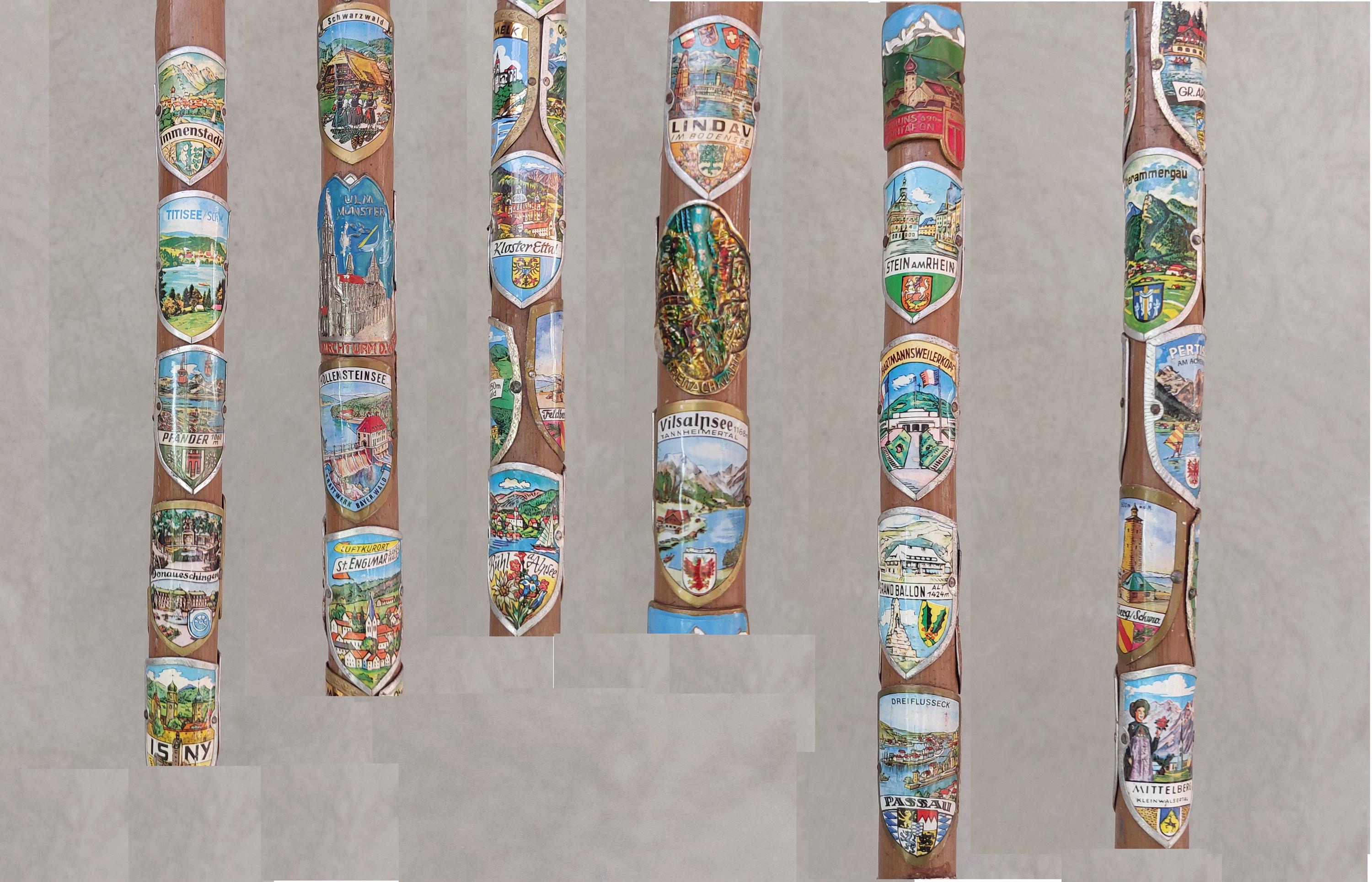 25 Emblem Cane, Vintage Walking Sticks, Retro Cane, Vintage Cane ...