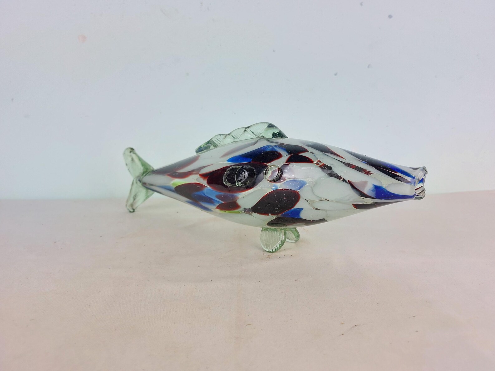 Vintage Blue Fish ,glass Fish Art, Art Deco, Blue Fish Art, Fish ...