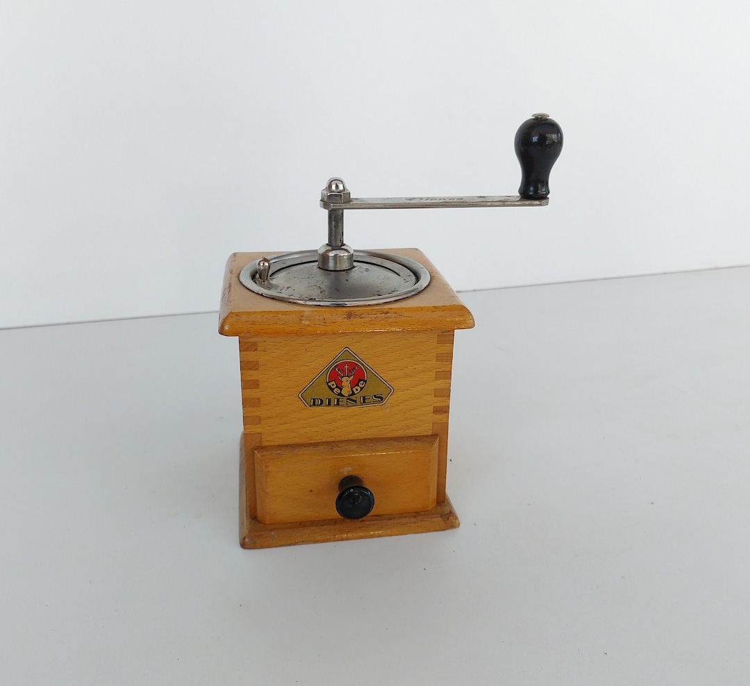 Retro Coffee Grinder, Vintage Coffee Grinder, Wooden Coffee Grinder ...