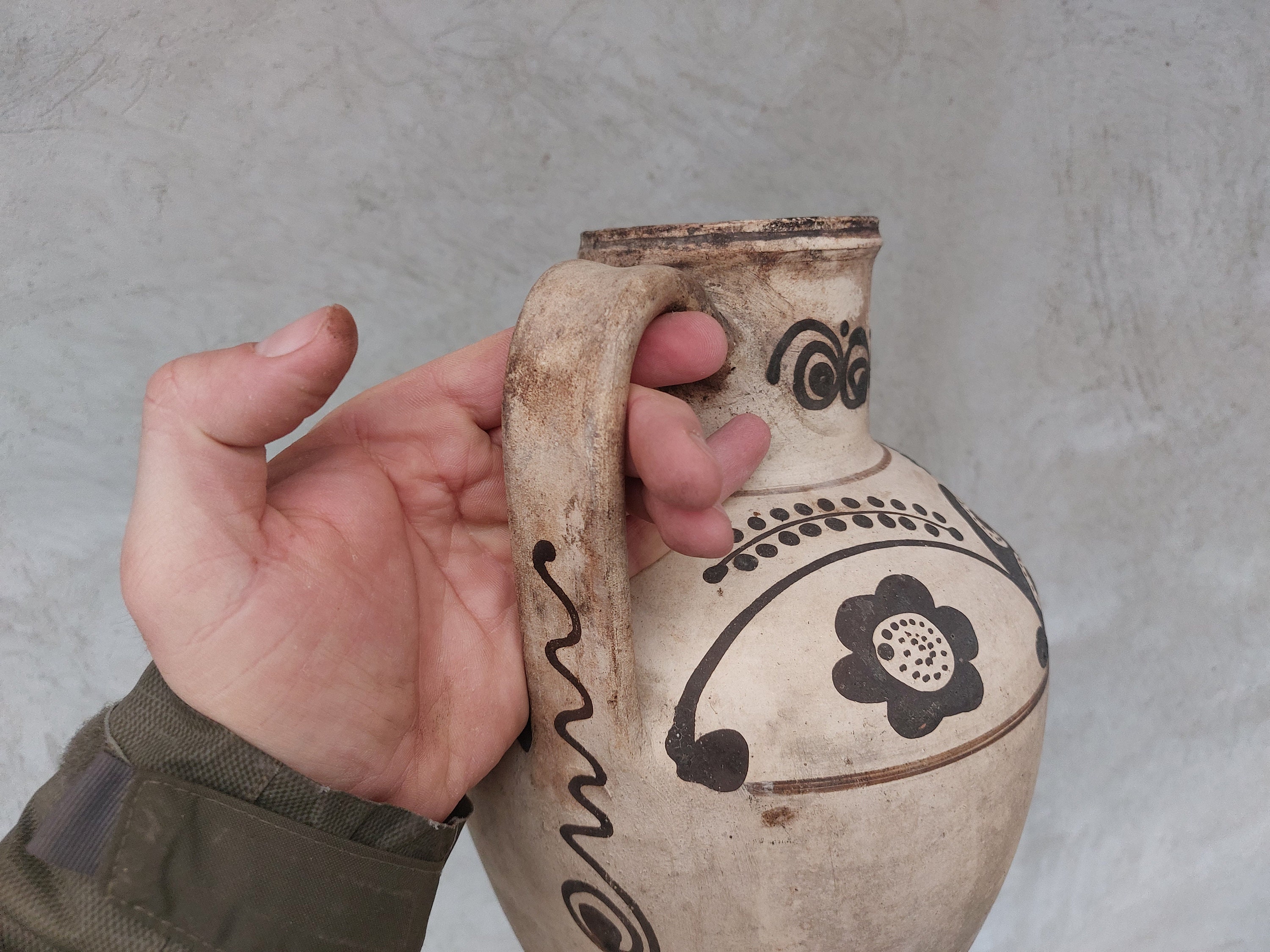 Beautiful Clay Vessel, Traditional Vessel, Clay Vase, White Vase ...
