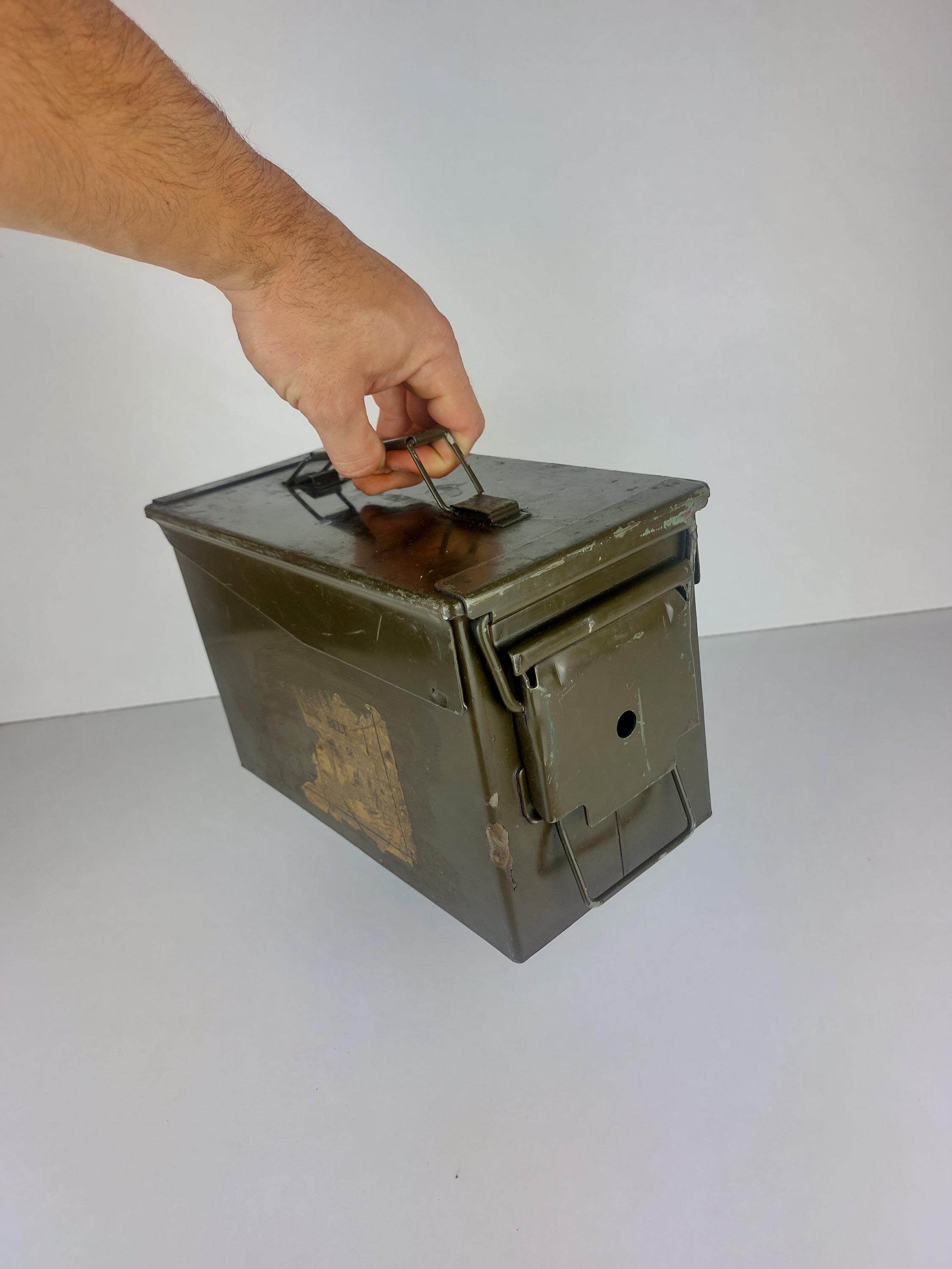 Vintage Military Metal Box, Army Box, Vintage Box, Metal Box, Army ...