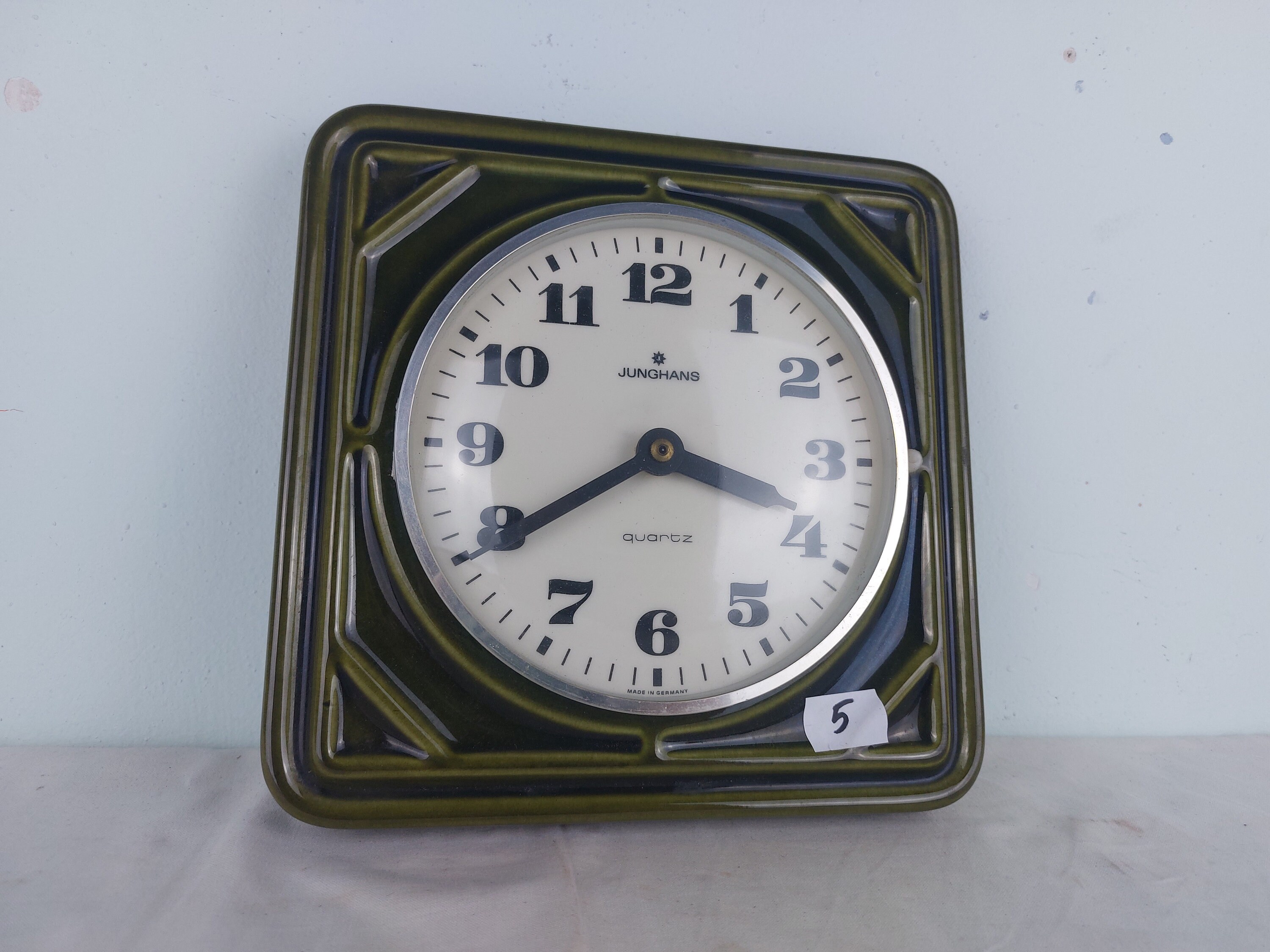 Junghans Clock, Wall Clock, Germany Clock, Dark Green Clock, Old Clock ...