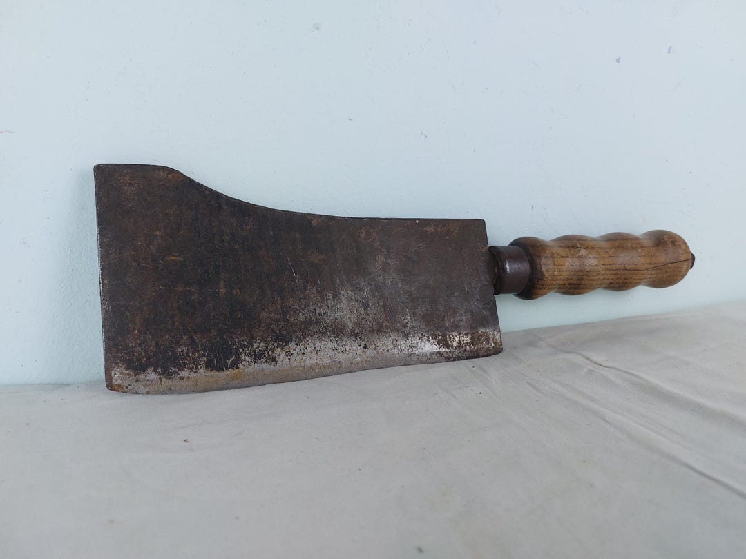 Butchers Meat Cleaver, Chopper, Axe, Massive Butcher Knife, Primitive ...