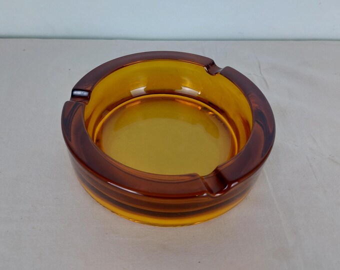 Vintage Yellow Ashtray, Retro Ashtray, Glass Ashtray, Beautiful Ashtray ...