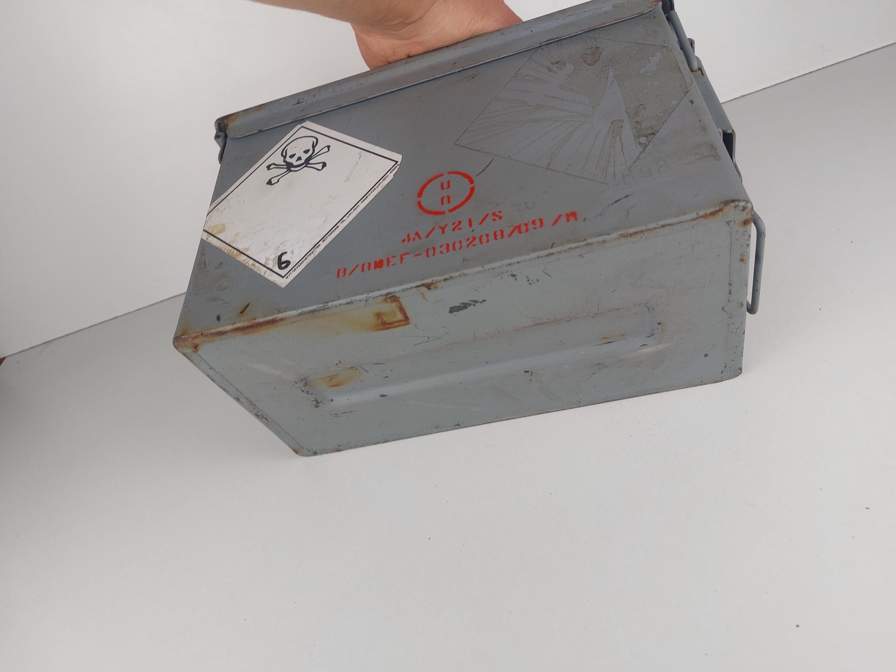Vintage Military Metal Box, Army Box, Vintage Box, Metal Box, Army Gray ...