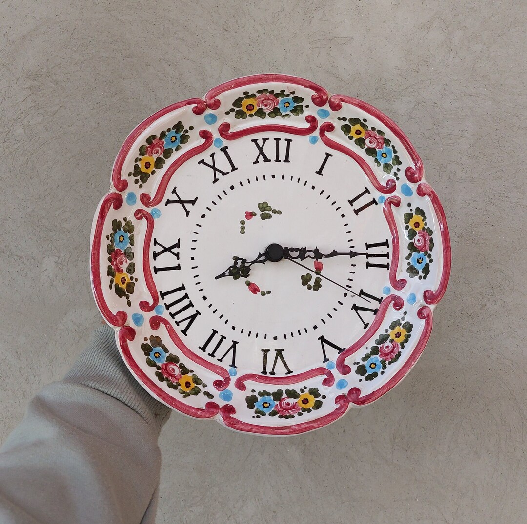 Wall Clock, Plate Clock, Vintage Clock, Traditional Clock, Primitive ...