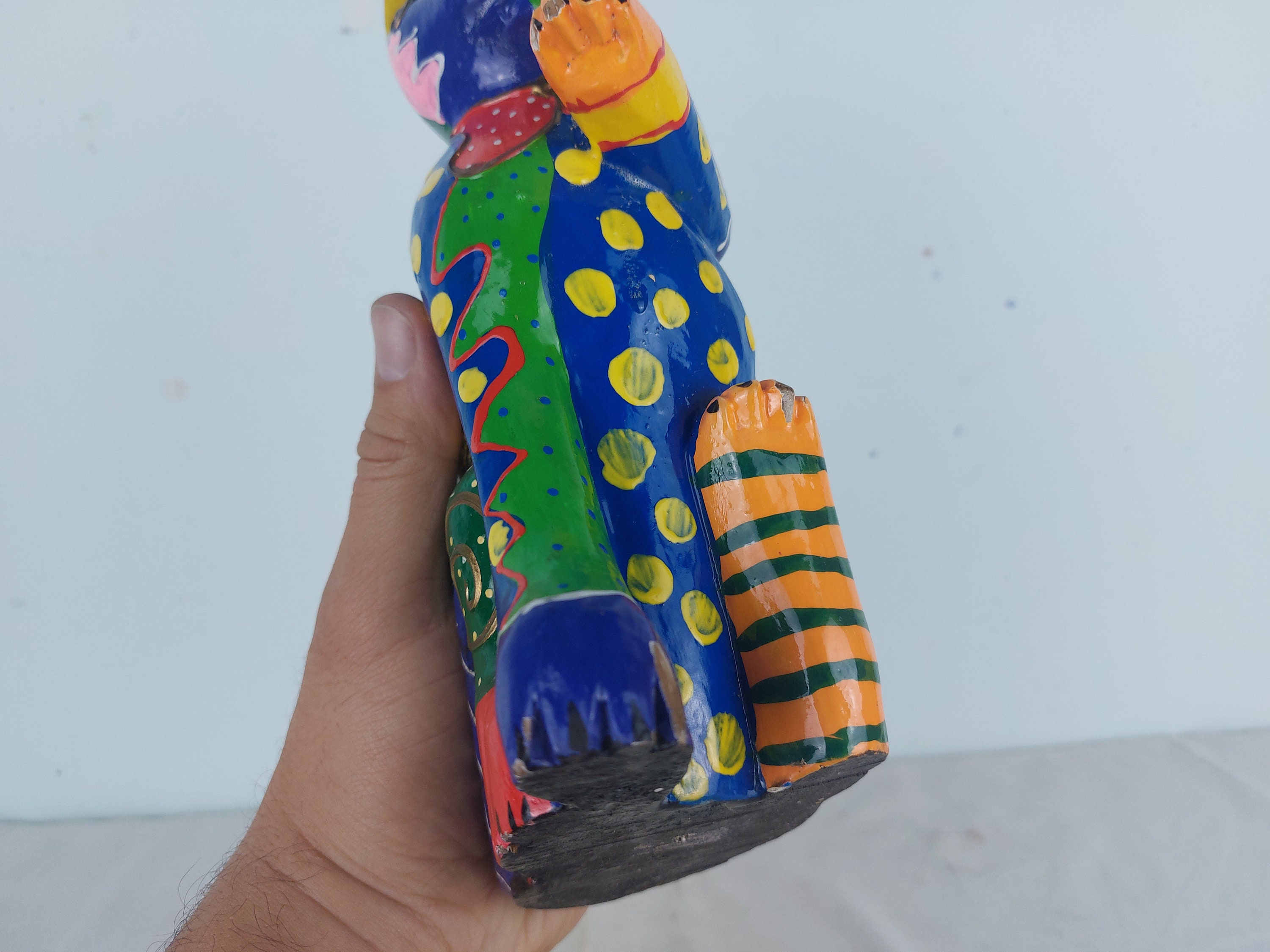 Colorful Cat Statue, Vintage Cat Statue, Colorful, Unique, Rare, Home ...