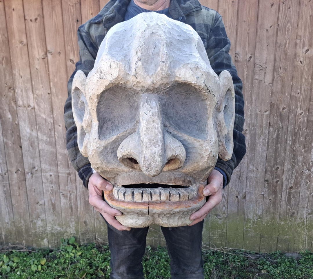 Giant Wooden Mask, Head Mask, Collectable, Gift Idea, Unique Decor ...