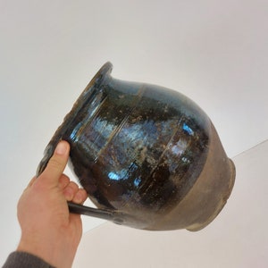 Primitive Vessel, Clay Vessel, Handmade Vessel, Vase, Black Vase, Large ...